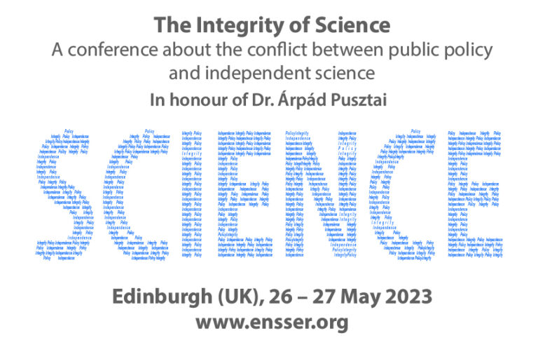 1st Announcement: The Integrity of Science – ENSSER.ORG